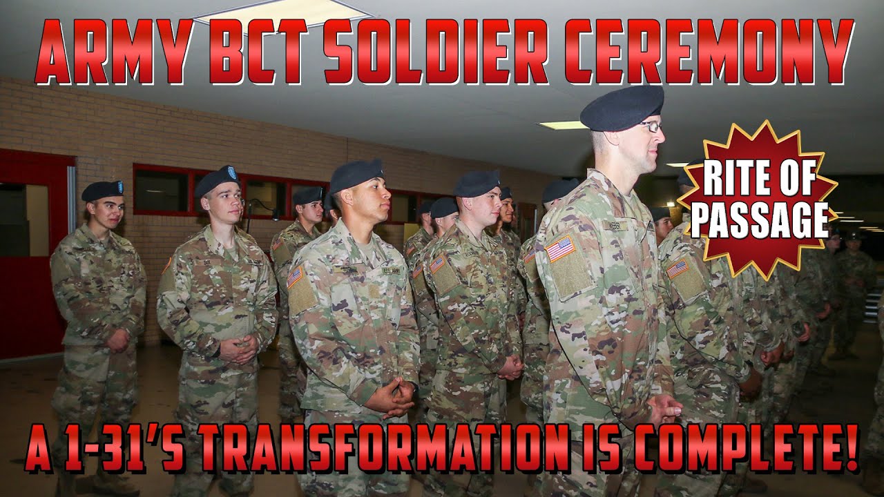 Army Basic Combat Training Soldier Ceremony - Rite of Passage - Alpha 1 ...