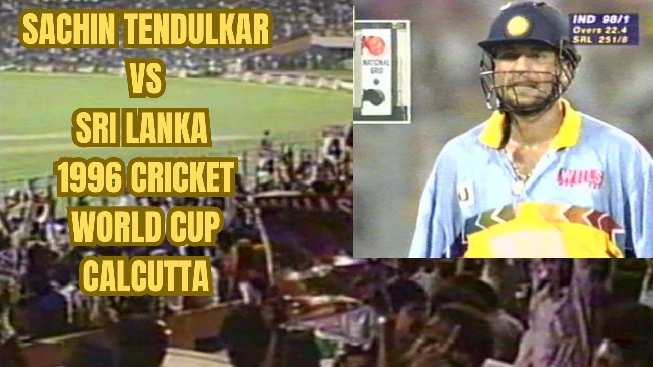 Sachin Tendulkar Brilliant Batting | 1996 Cricket World Cup Semi Final ...