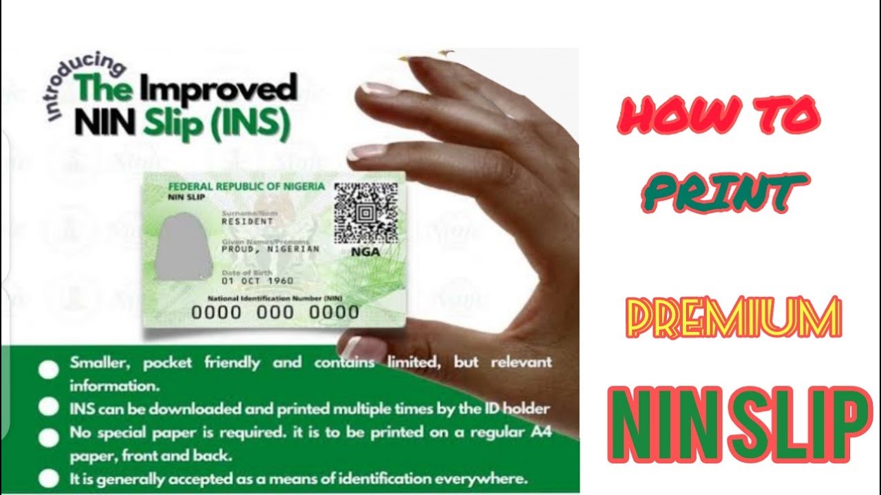 How To Print Premium National Identity Number (NIN) - YouTube