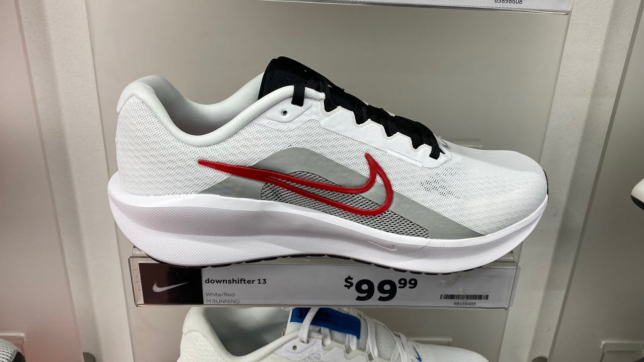 Nike Downshifter 13 (White/Light Smoke Grey/Black/Fire Red) - Style ...