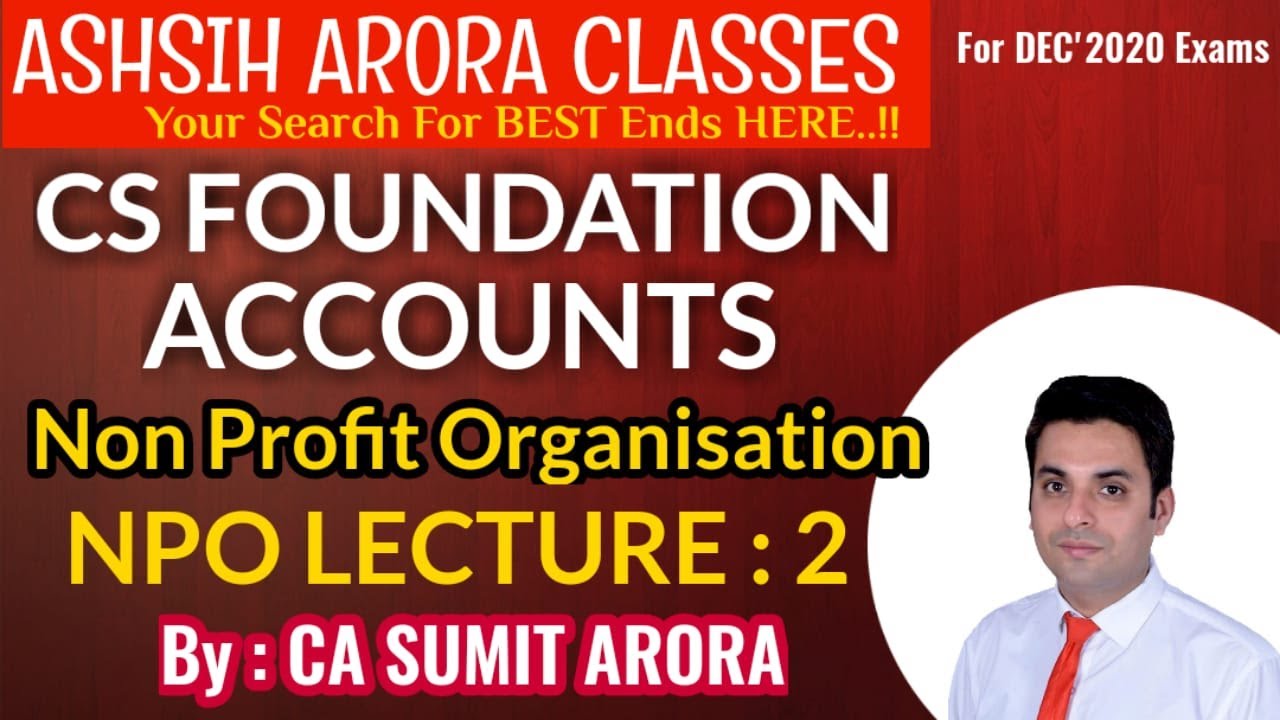 CS FOUNDATION LIVE REVISION BATCH | ACCOUNTS | NPO |CLASS-2 | CS MEGHA ...
