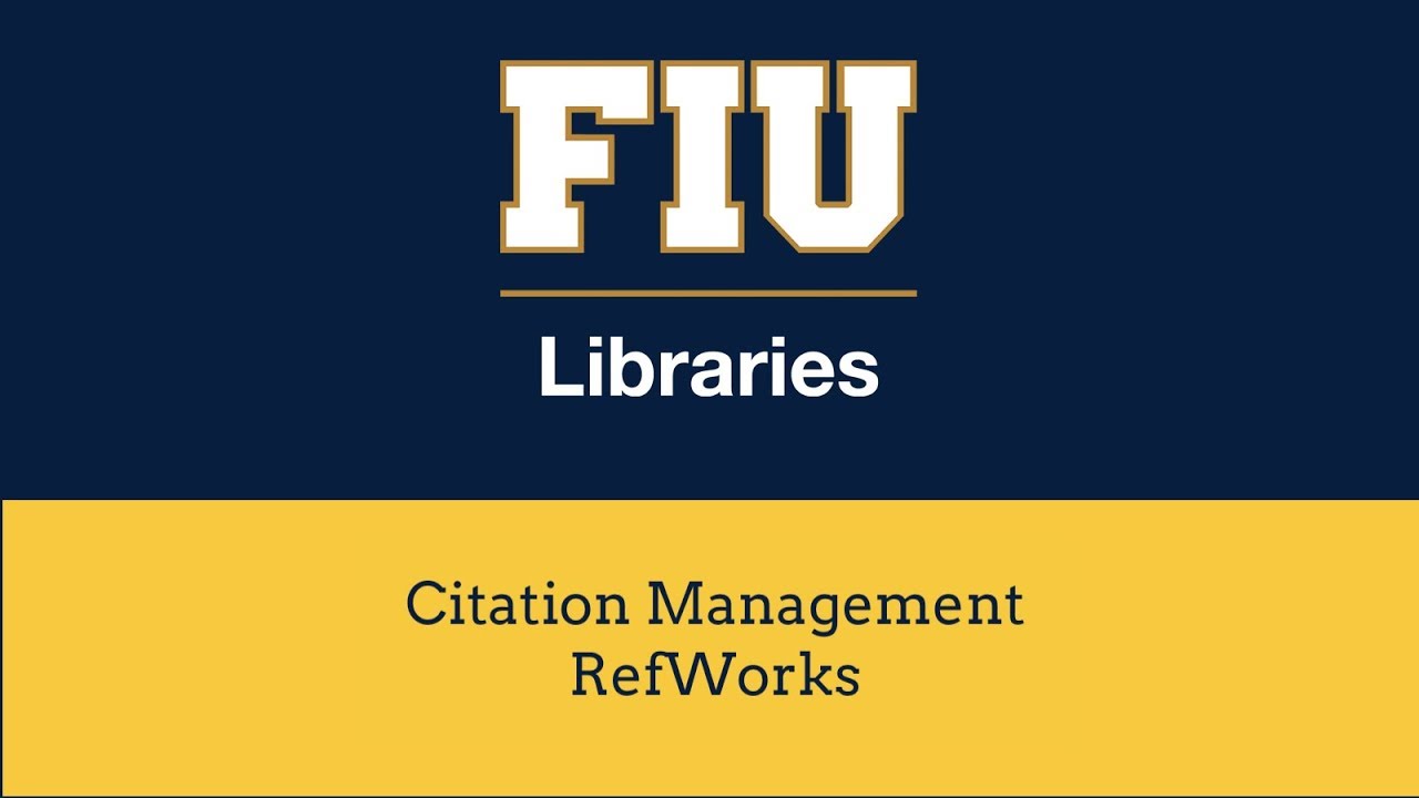 RefWorks Overview - YouTube