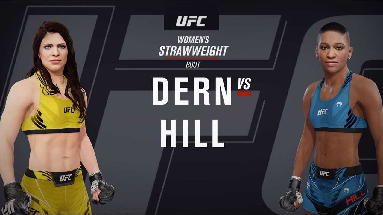 UFC on ESPN 81 Dern vs Hill Strawweight Fight Simulation 🇺🇸🇺🇸👊🎮 - YouTube