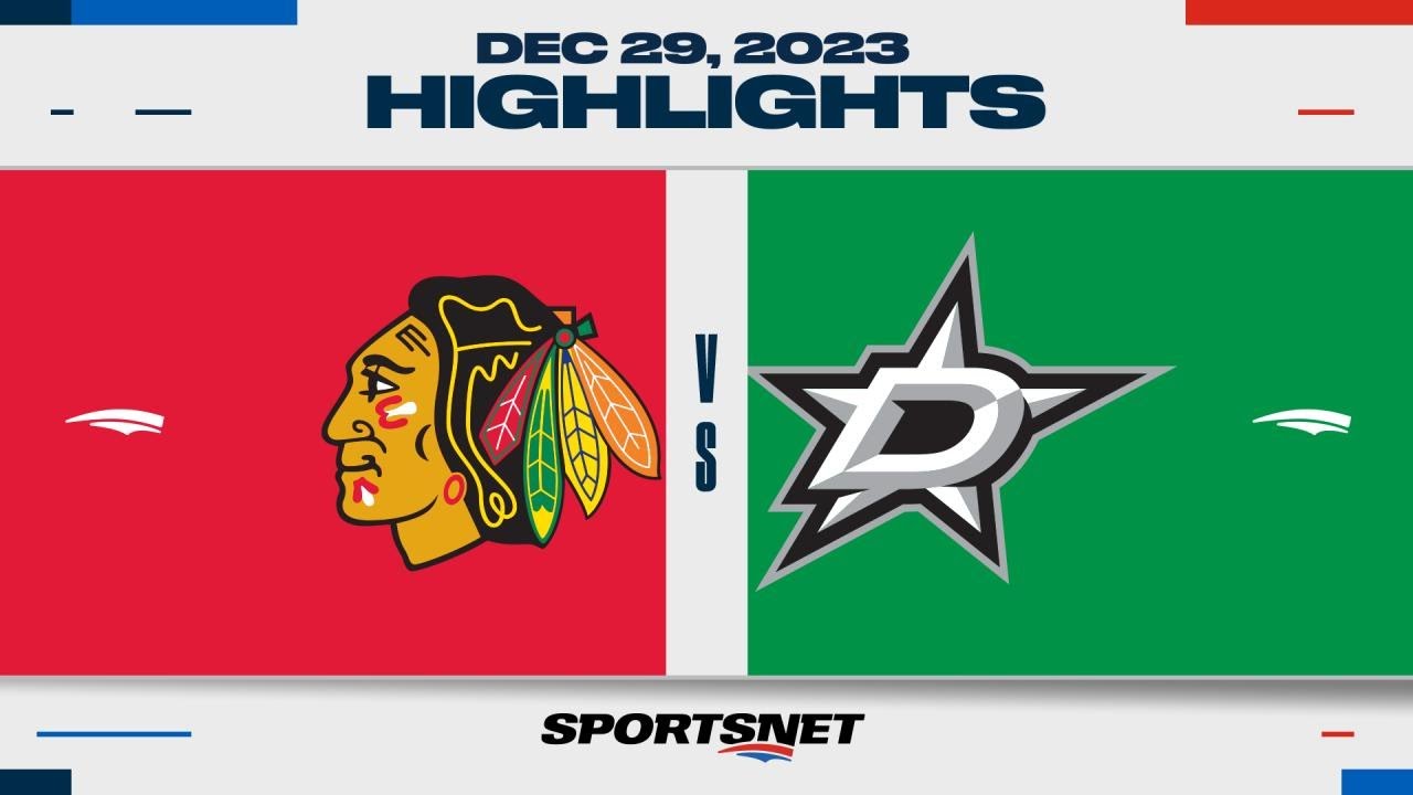 NHL Highlights | Blackhawks vs. Stars - December 29, 2023 - YouTube