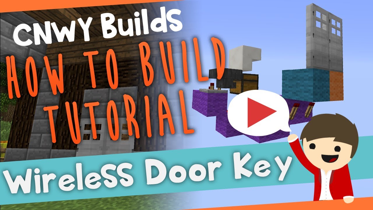 Minecraft WIRELESS DOOR KEY - How To Build - YouTube