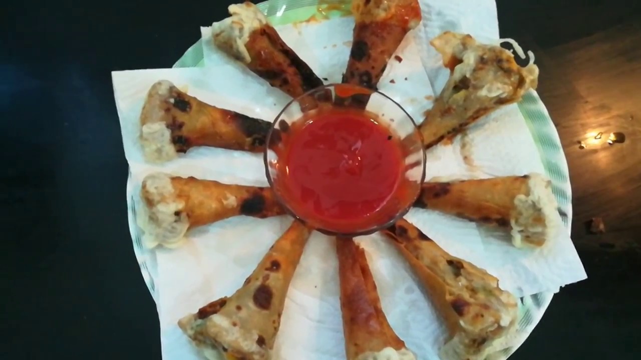 Cheesy veg cones-by Naysha's kitchen - YouTube
