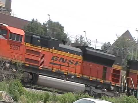 6/3/2011 BNSF 9261 Leads Coal Westbound - YouTube