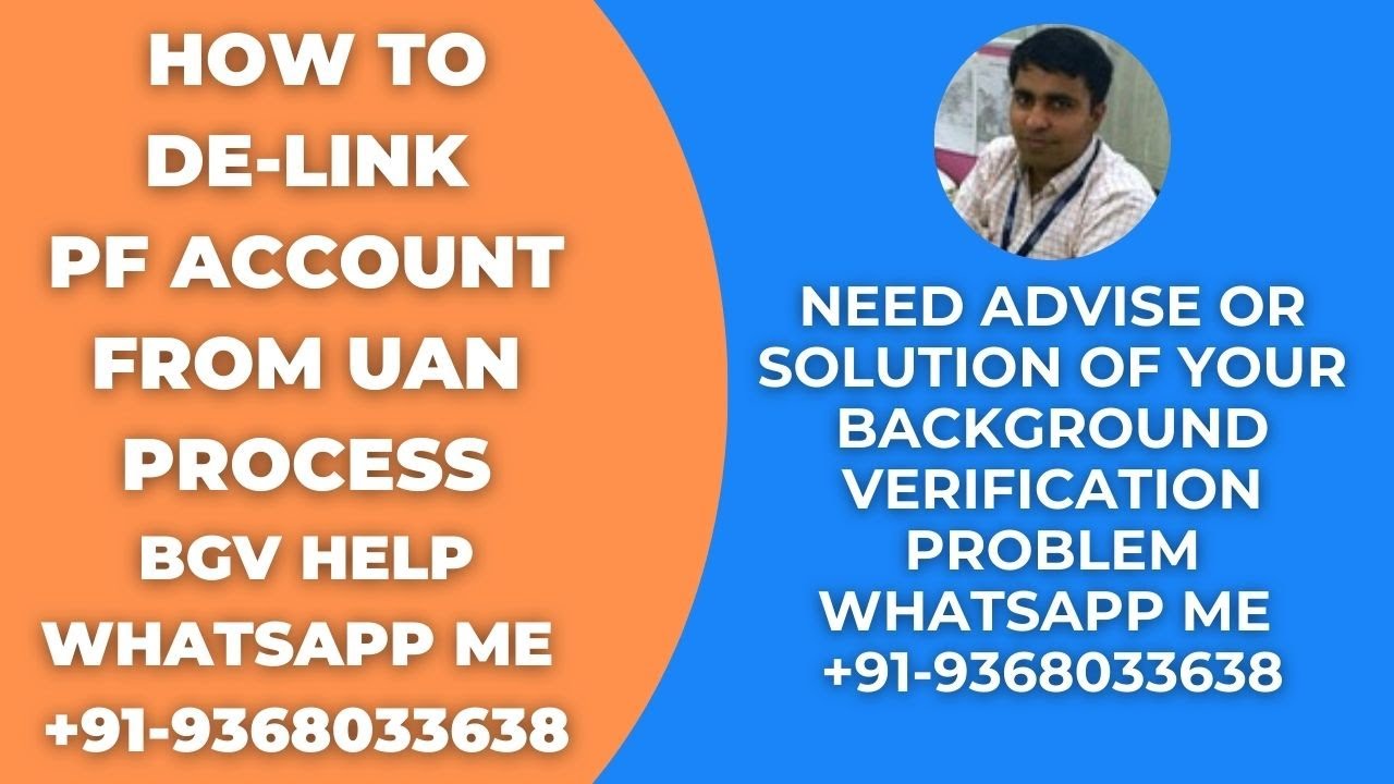 How to Delink PF no from UAN account? Background Verification Failed # ...
