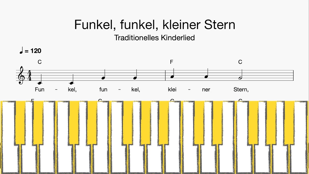 Funkel Funkel Kleiner Stern Noten