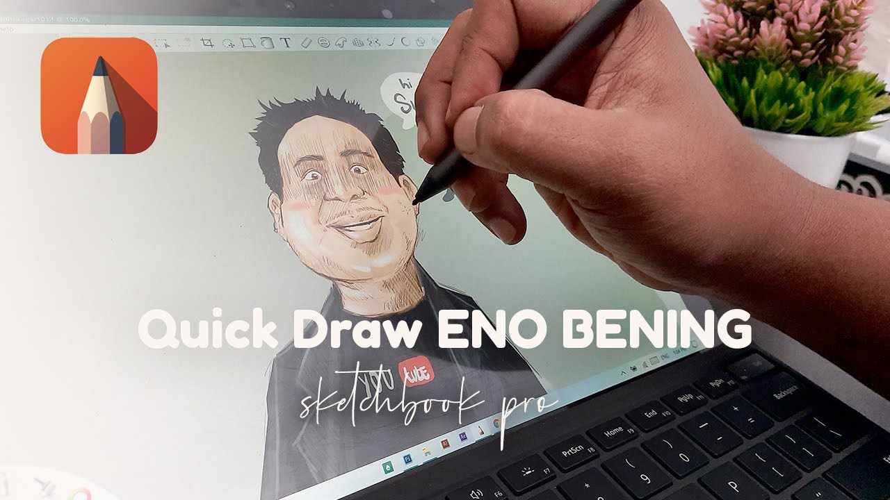 SKETCH ENO BENING (cartoon style) #sketchbook #sketchbookpro #draw # ...