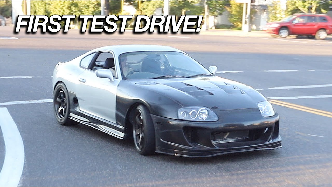First Test Drive Of Our MK4 Toyota SUPRA Restoration Build!! - YouTube