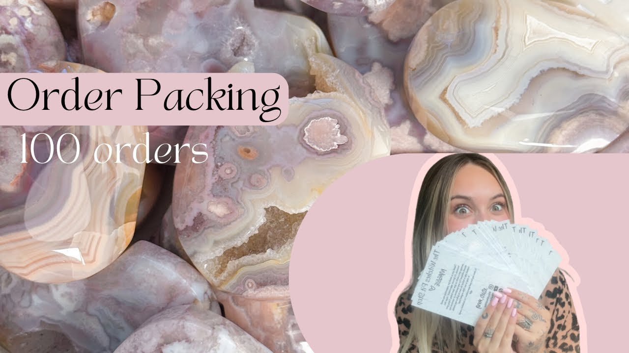 Packing Up Almost 100 Orders For My Crystal Shop | Episode 8 | Crystal Shop Order Packing - YouTube