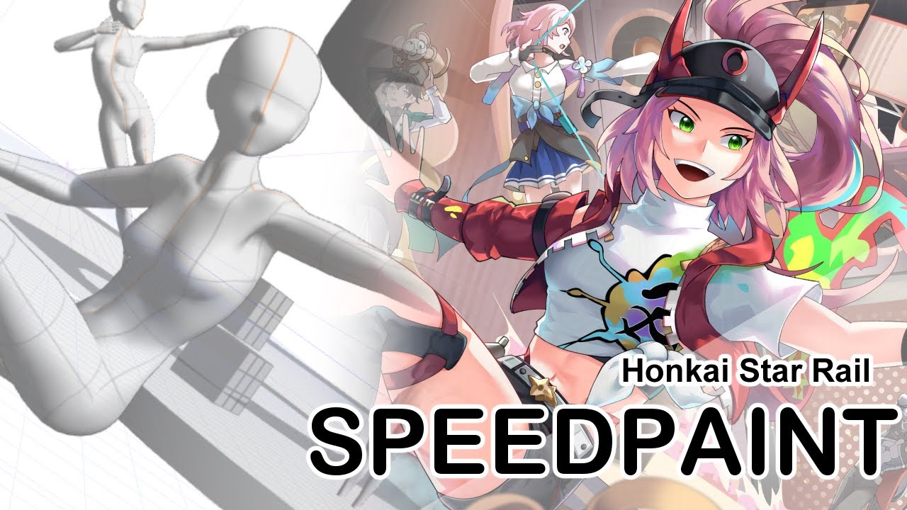 [Speedpaint] Honkai Star Rail- Rappa (Using CSP 3D models) - YouTube