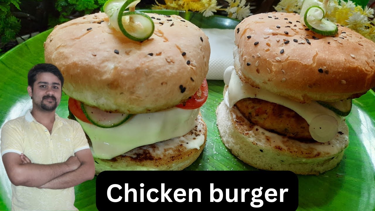 Make your Own Delicious Chicken Burger at Home! #chickenburger # ...
