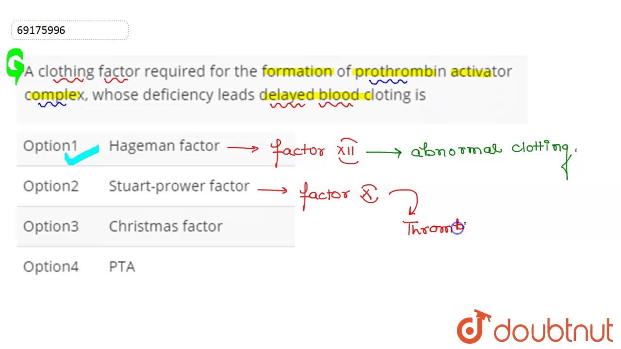 A clothing factor required for the formation of prothrombin activator ...