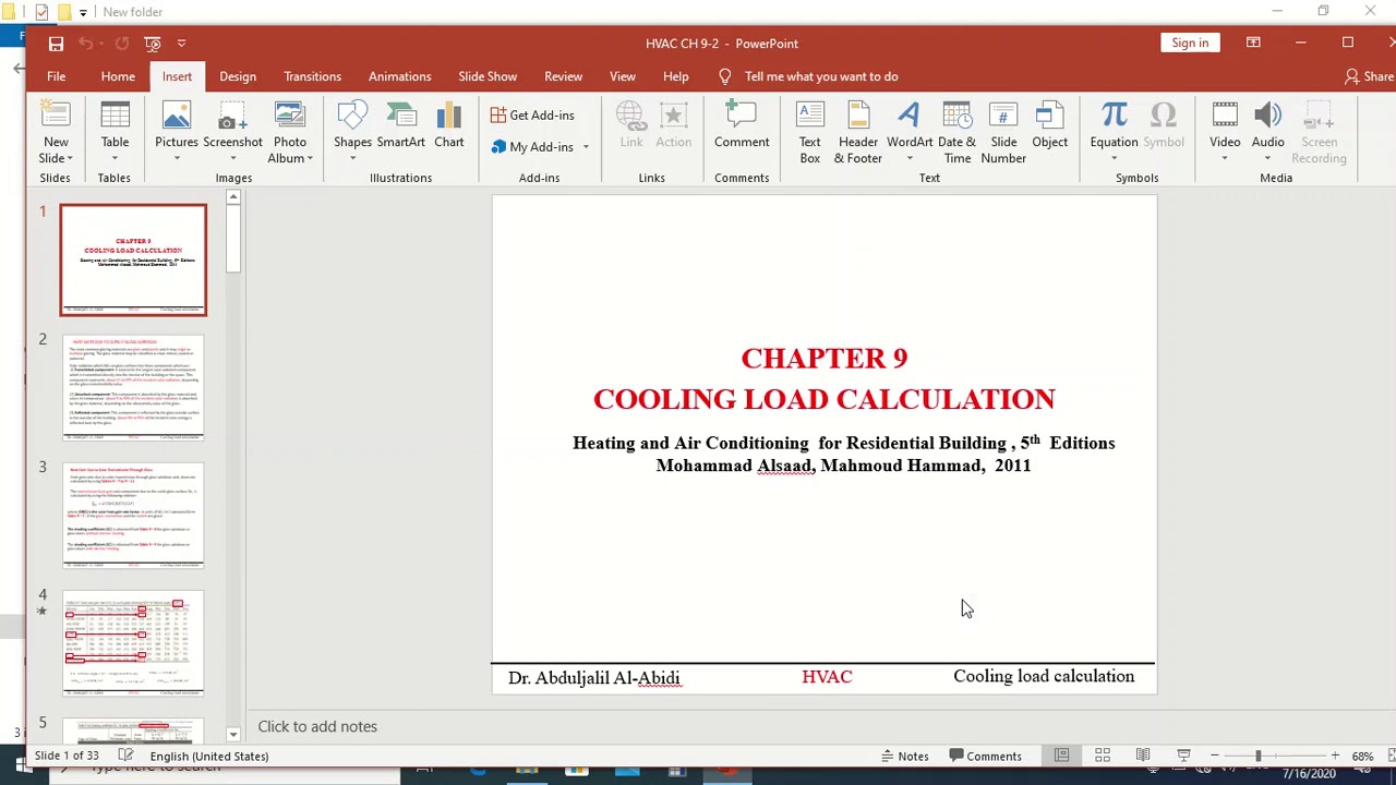 HVAC-Cooling load calculation CLTD-2 - YouTube