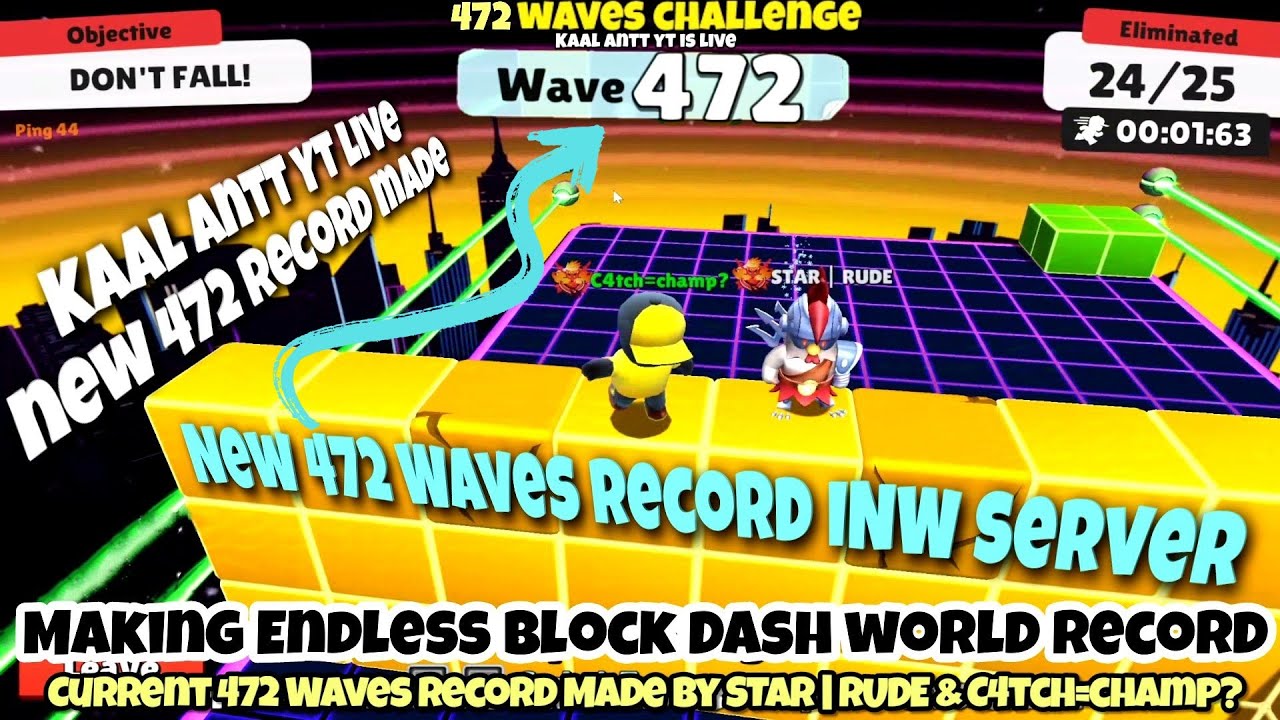 STUMBLE GUYS LIVE | UNLIMITED BLOCK DASH ROOM CODE 😍 INW SERVER # ...