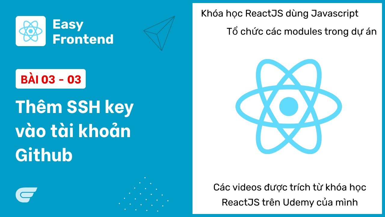 ReactJS: 03-03 Thêm SSH key vào tài khoản Github - YouTube