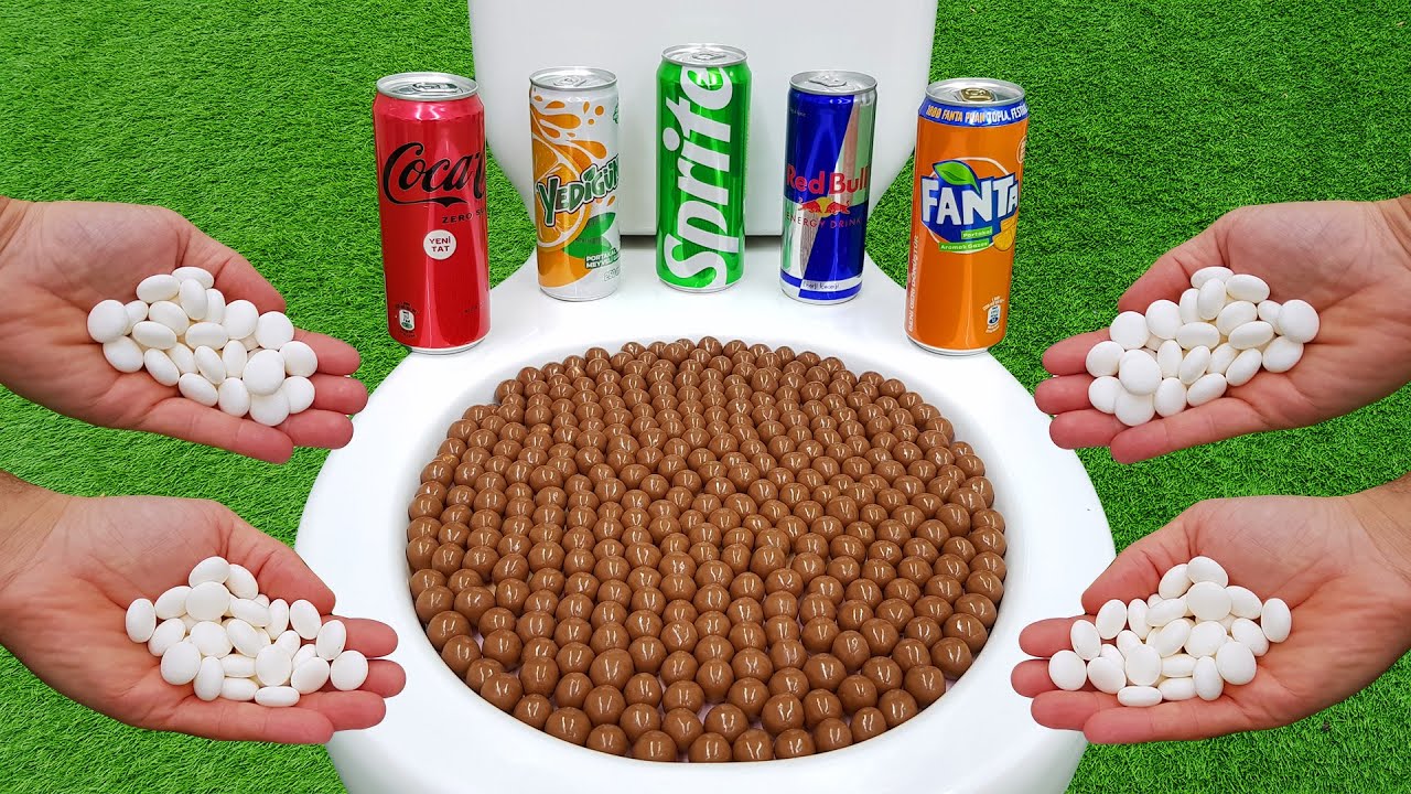 Mini Chocolate Balls VS Coca Cola Zero, Sprite, Fanta, Red Bull ...