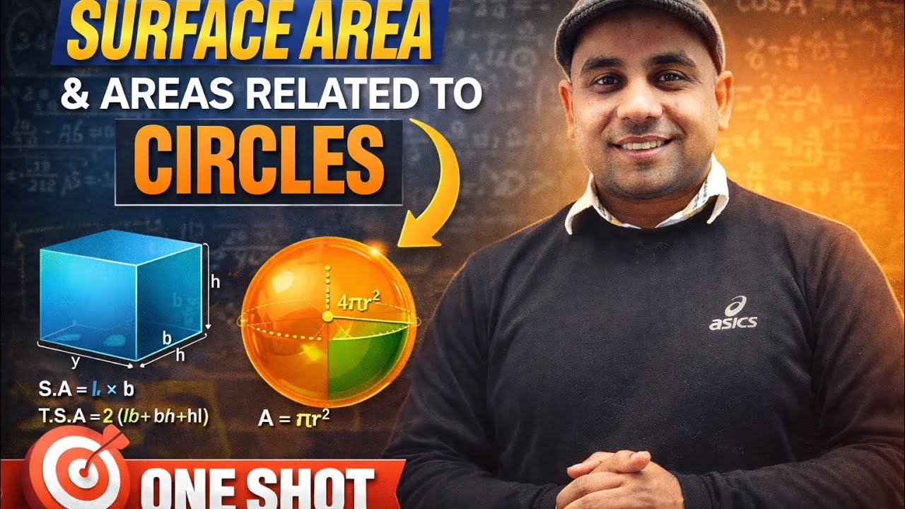 Surface Areas & Areas Related to Circles in One Shot | Class 10 Maths ...