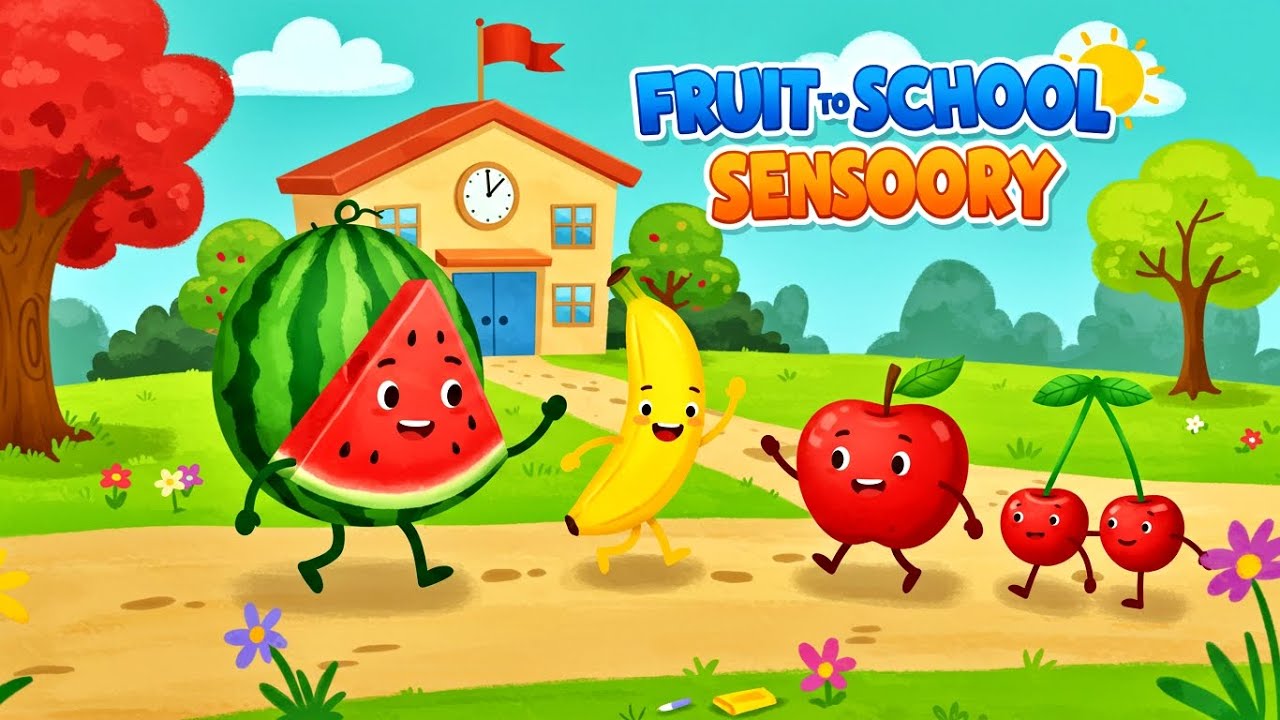 Hey Kimbo Sensory Presents: Cartoon Fruits’ School Adventure for Kids ...