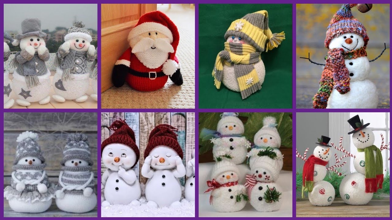 DIY Sock Snow People||How to make a tube sock snowman craft||diy craft ...