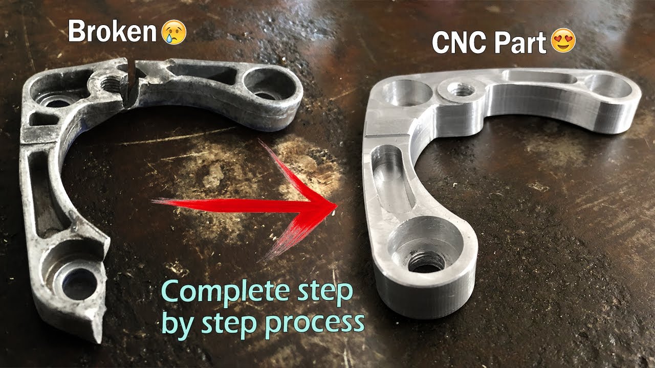 CNC machining process step by step - Precision Aluminium bracket - YouTube