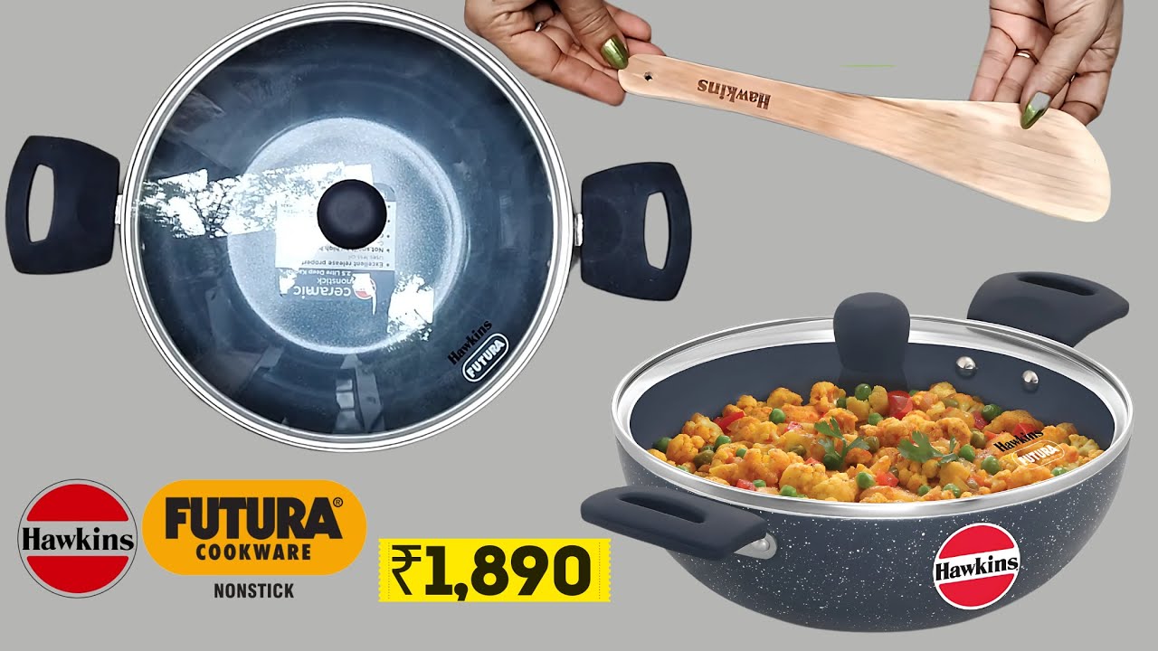 Hawkins Ceramic Nonstick 2.5 Lit Deep Kadhai | Induction Deep Fry Pan ...