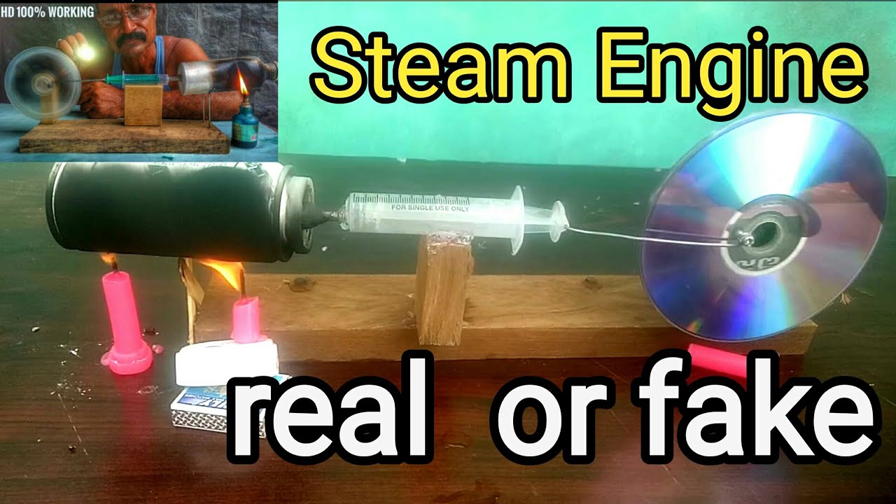 How to make a steam engine real or fake//how to made steam engine free ...