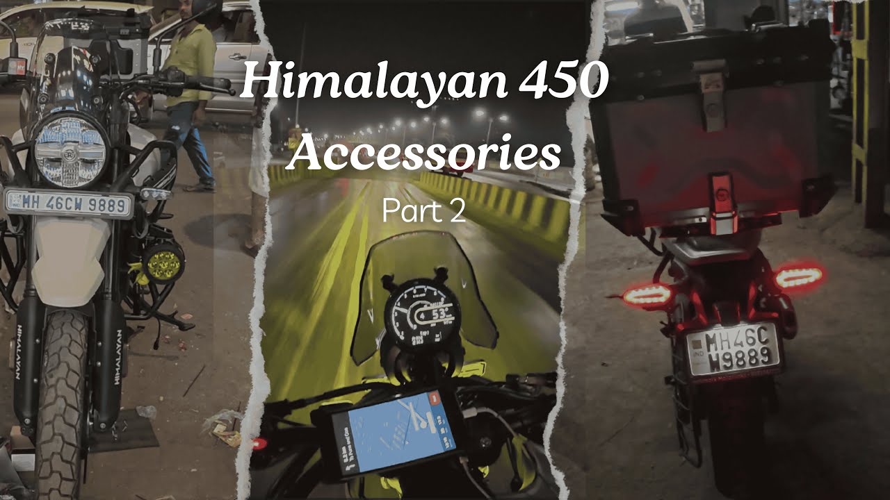 Himalayan 450 Accessories Part 2 | HJG Light | PS Customs crash guard ...