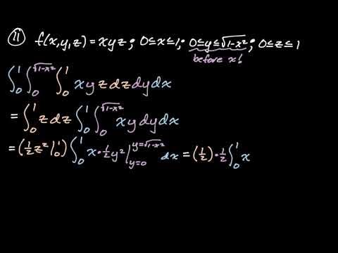 Triple Integrals over a General Region || Multivariable Calculus (Assignment 7, pt 2) - YouTube