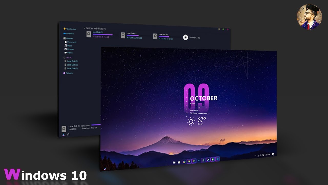 Shining Star Theme For Windows - YouTube