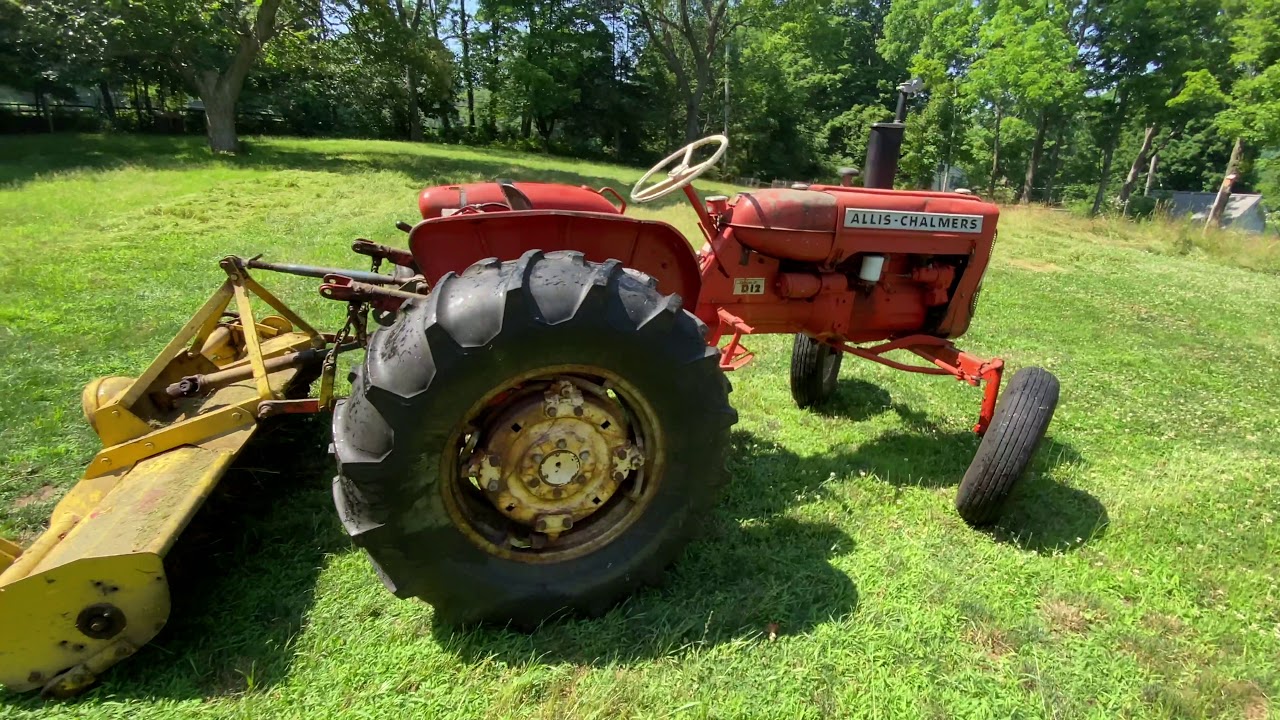Allis Chalmers D12 Mowing - YouTube