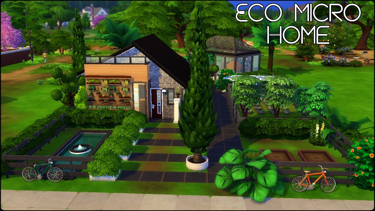 Eco Micro Home - The Sims 4 Speed Build - YouTube