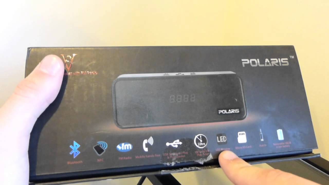 Unboxing:Polaris V8 Portable Bluetooth Wireless Speaker - YouTube