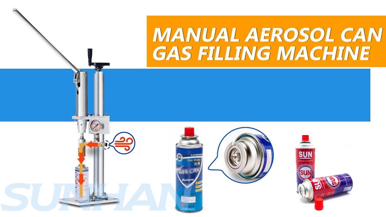 How To Filling Gas Into Aerosol Containers By Manual Aerosol Can Gas ...