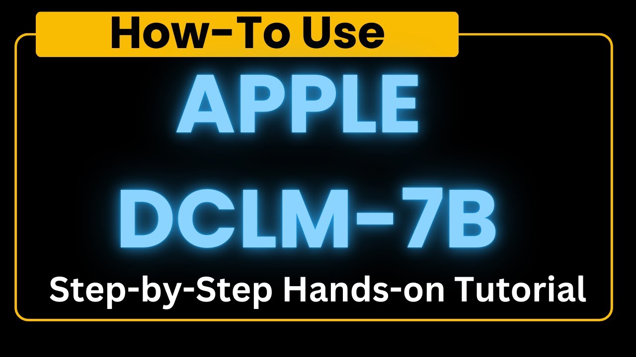 Apple DCLM 7B - Good Baseline Model - YouTube