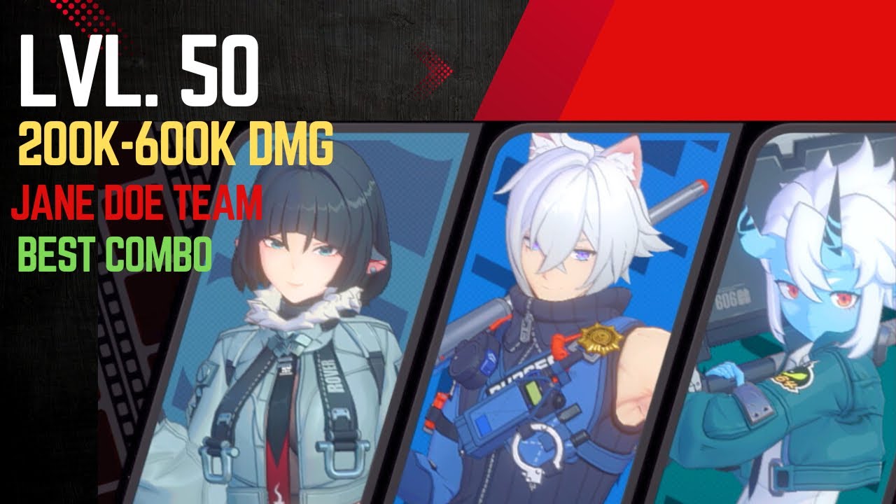 600k DMG! 🤯 Level 50 JANE DOE TEAM | BEST COMBO & BUILD GUIDE - YouTube