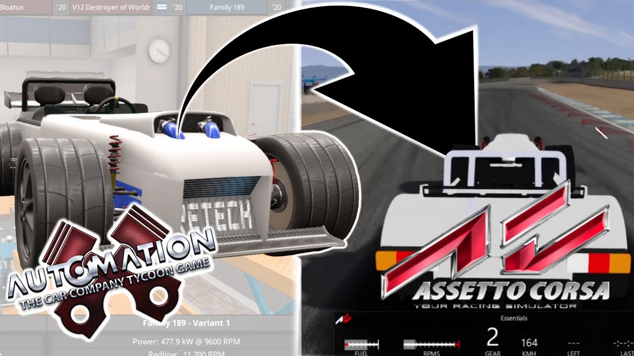 I Put my AUTOMATION car into ASSETTO CORSA - YouTube