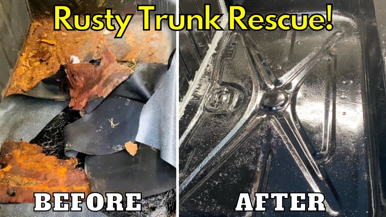 DIY Rusty Trunk Floor Repair - Looks New Again! - YouTube