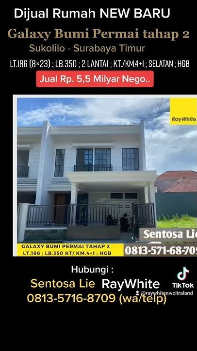 Dijual Rumah Galaxy Bumi Permai Tahap 2 Surabaya Timur- New Baru Mewah - Siap Huni - YouTube