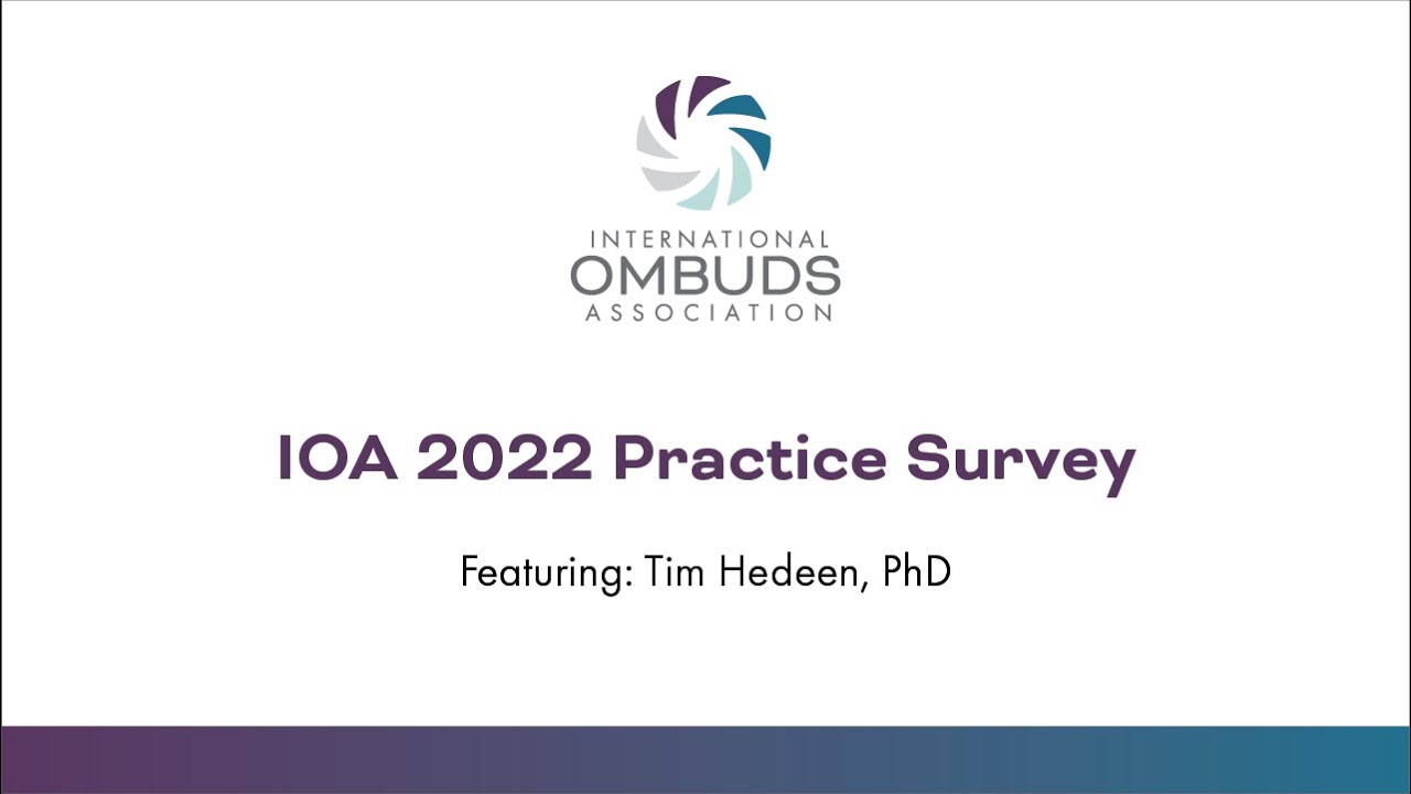 2022 IOA Practice Survey - YouTube