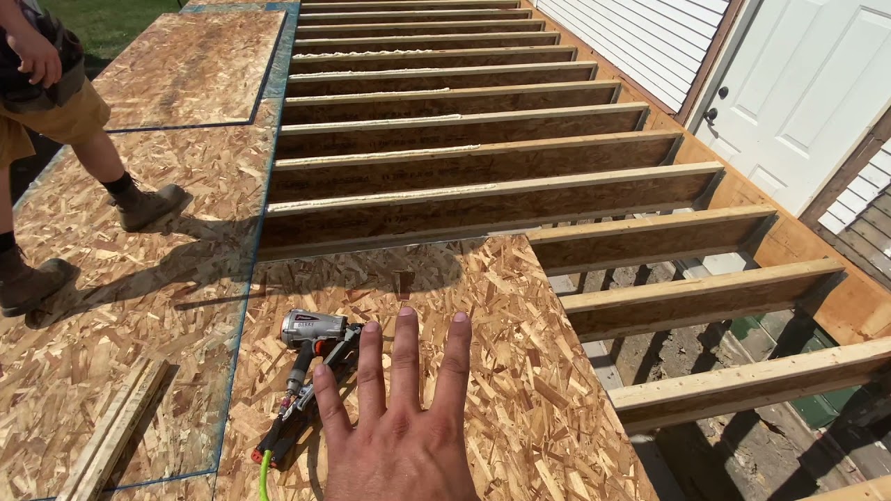 Building an Addition: Laying Subfloor - YouTube