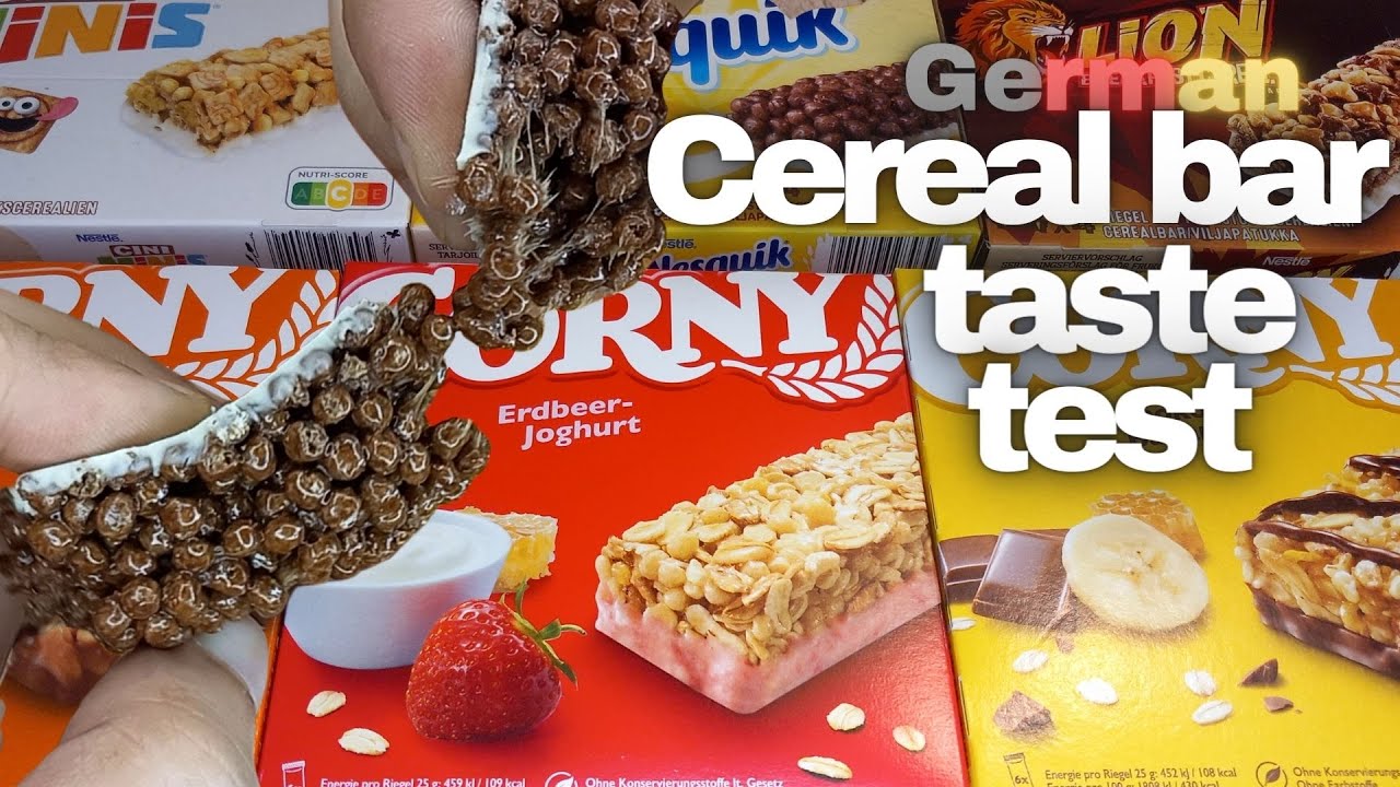 Cereal Bars Taste Test: Corny and Nestlé from Germany - YouTube