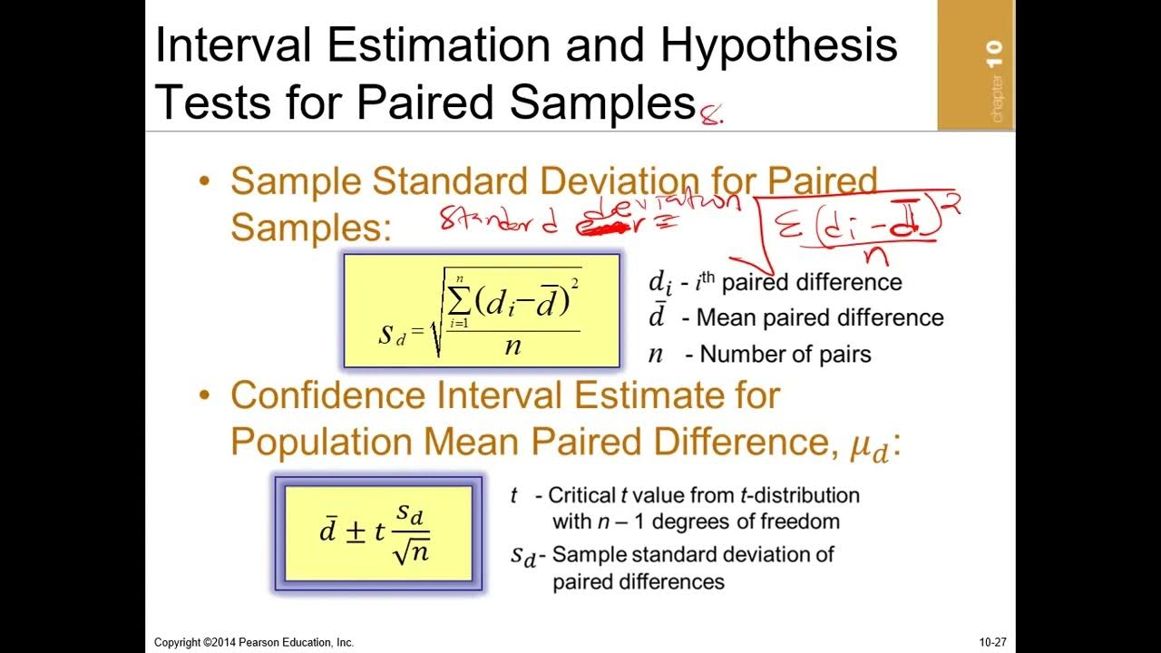 21. Hypothesis Testing for Two Population Parameters Paired Samples ...