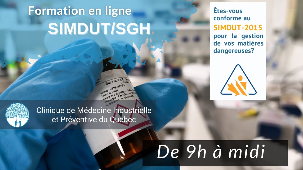 Formation en ligne: SIMDUT - Dominique Lafleur CMIPQ - YouTube