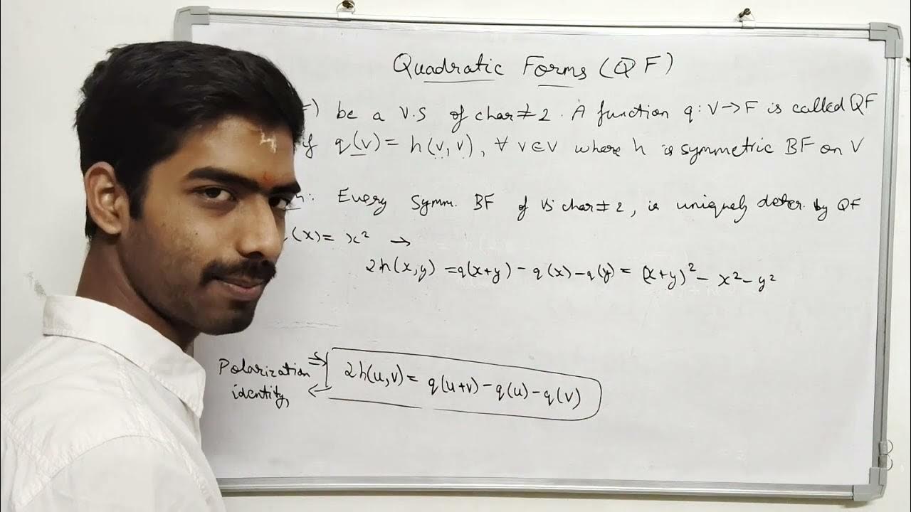 Quadratic Form and its Properties | Bilinear Forms - YouTube