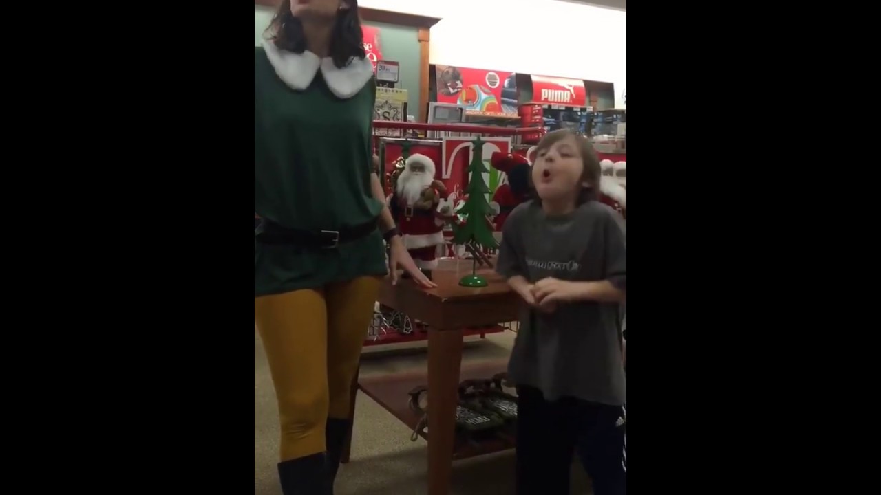 Elf Shenanigans: I'm in a store, and I'm singing! - YouTube