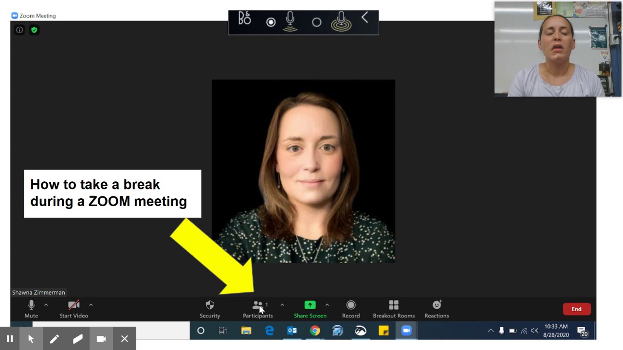 How To Take a Break on Zoom - YouTube