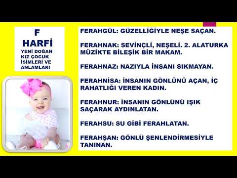 MODERN KIZ ÇOCUK İSİMLERİ VE ANLAMLARI 👍🌺🌿🌼🌿F HARFİ İLE BAŞLAYANLAR